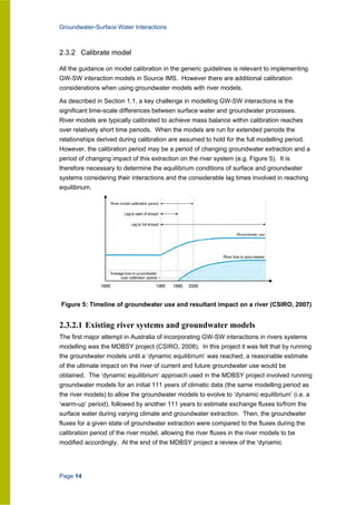 Guidelines for Modelling Groundwater Surface Water Interaction in eWater Source | PDF