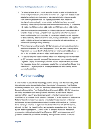 Guidelines for Modelling Groundwater Surface Water Interaction in eWater Source | PDF