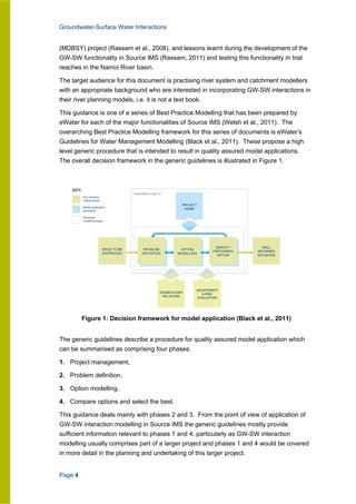 Guidelines for Modelling Groundwater Surface Water Interaction in eWater Source | PDF