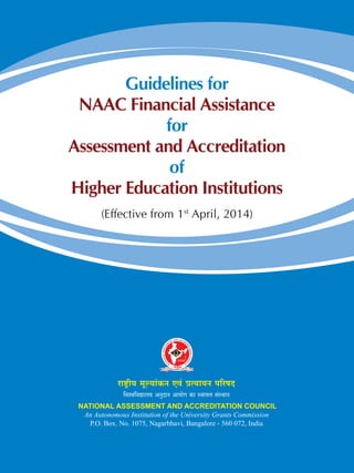 Guidelines for naac financial assistance final 28 02-2015 | PDF