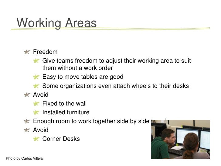 Guidelines for open office layouts