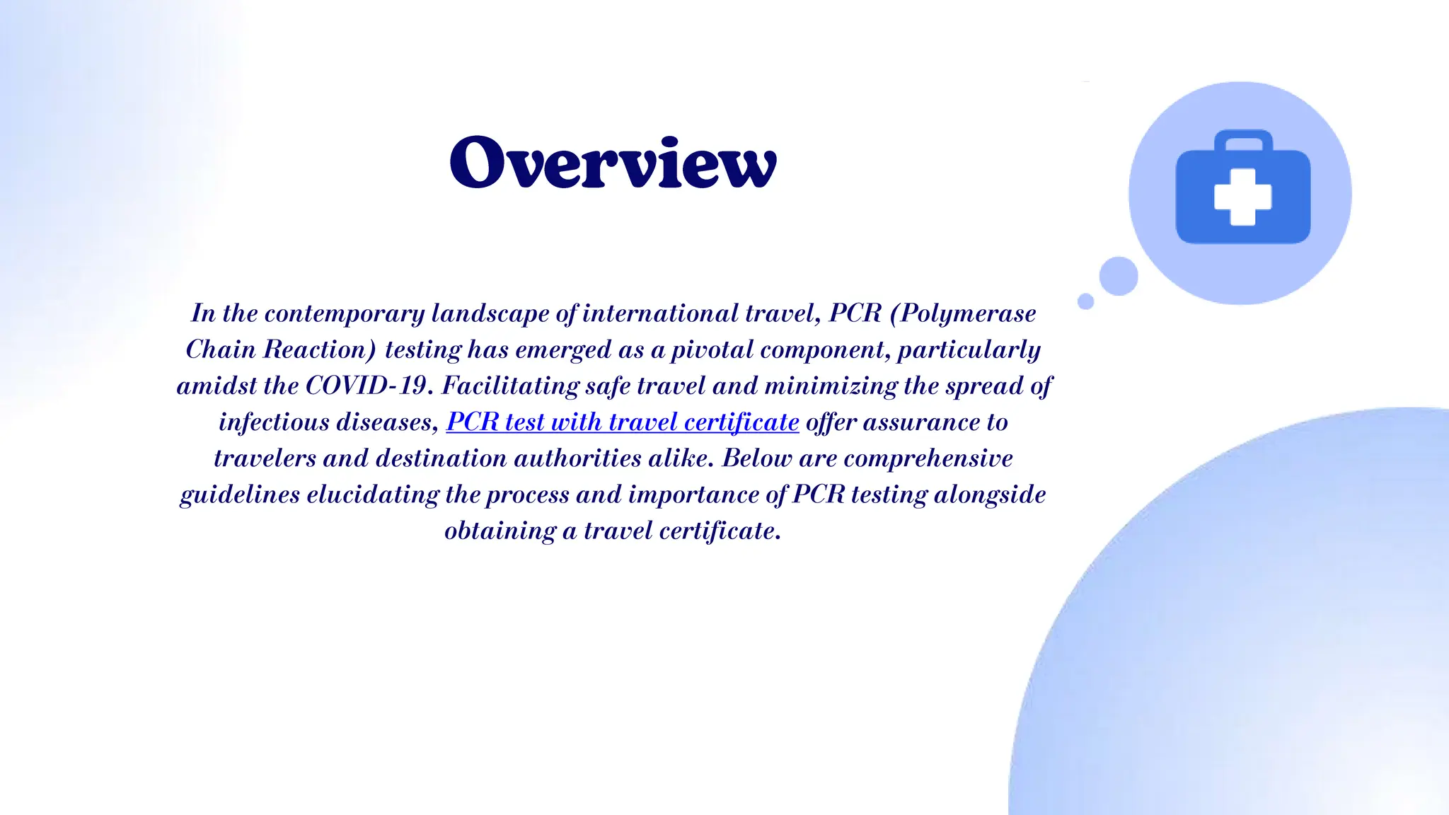 Guidelines for PCR Testing and Travel Certificate Acquisition | PPTX ...