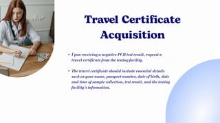 Guidelines for PCR Testing and Travel Certificate Acquisition | PPTX
