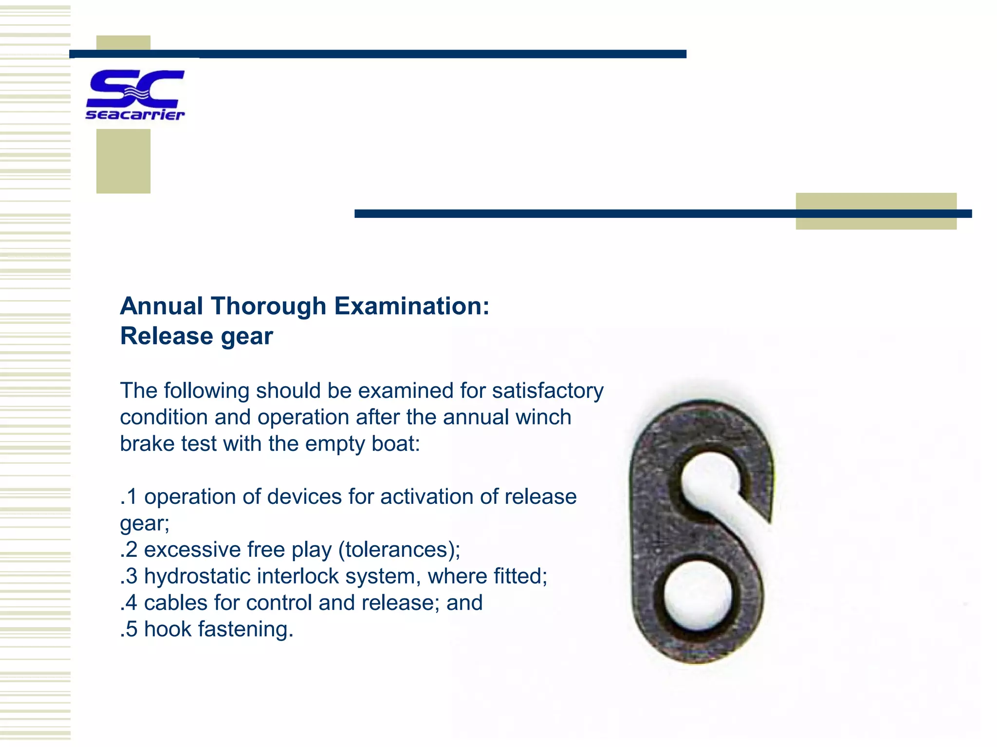Guidelines for periodic servicing and maintenance of lifeboats | PPT