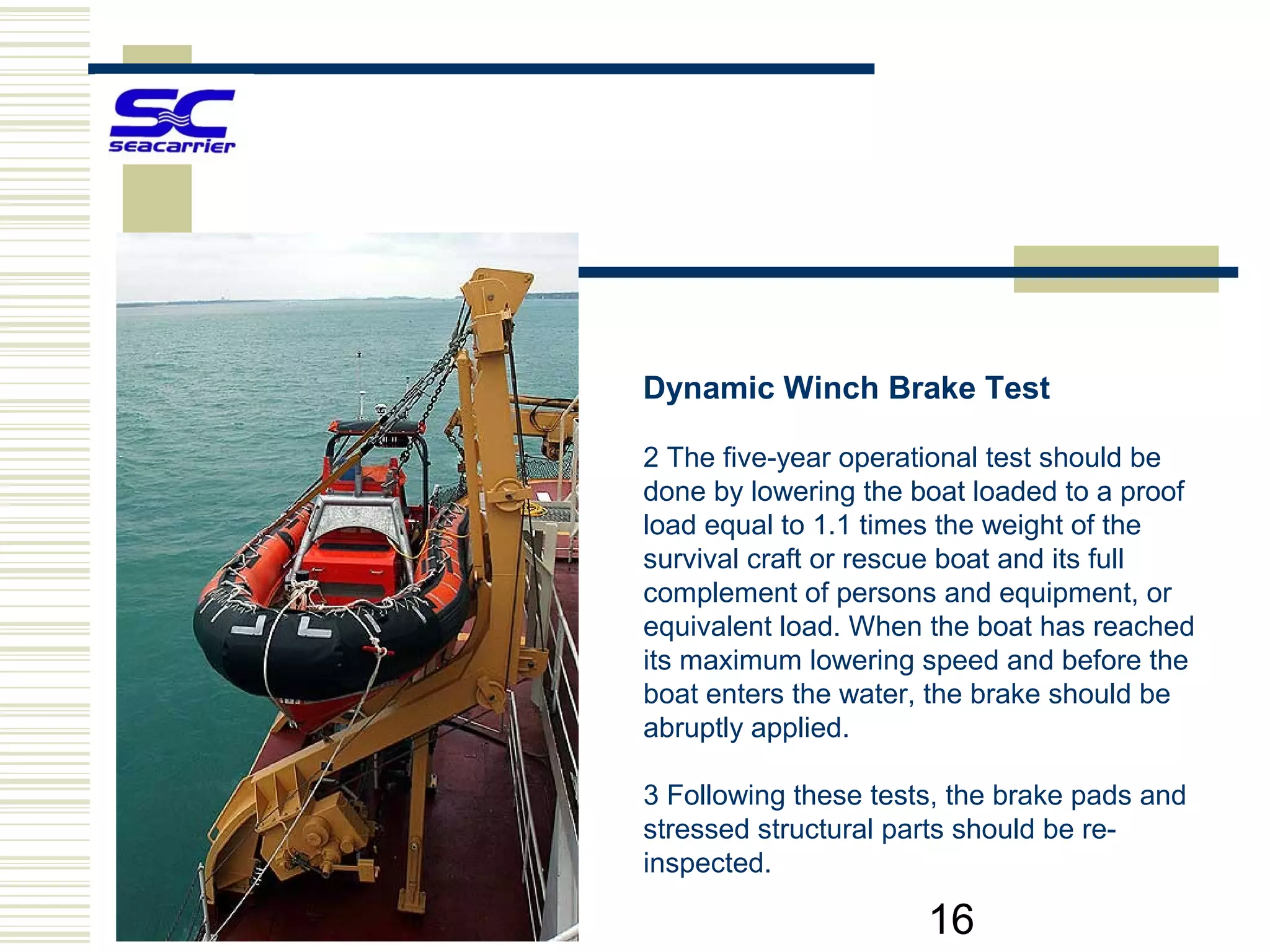 Guidelines for periodic servicing and maintenance of lifeboats | PPT