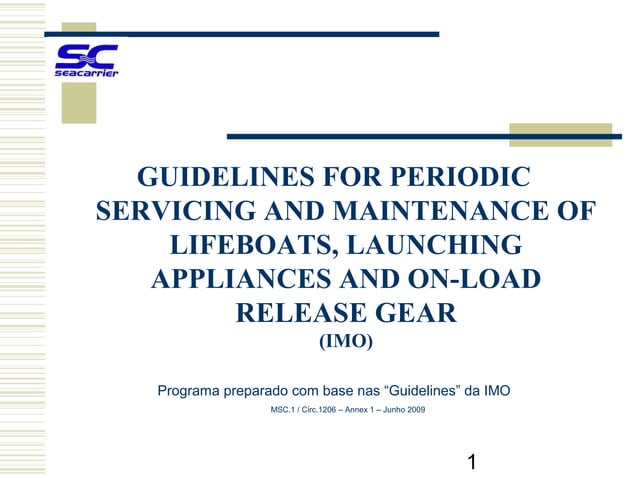 Guidelines for periodic servicing and maintenance of lifeboats | PPT ...