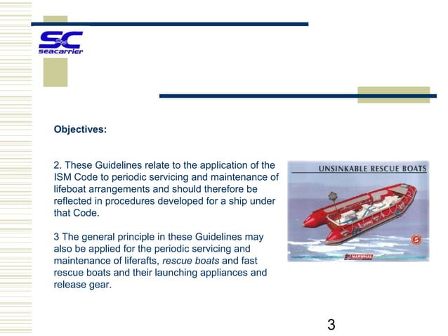 Guidelines for periodic servicing and maintenance of lifeboats | PPT | Logistics | Business