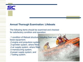 Guidelines for periodic servicing and maintenance of lifeboats | PPT
