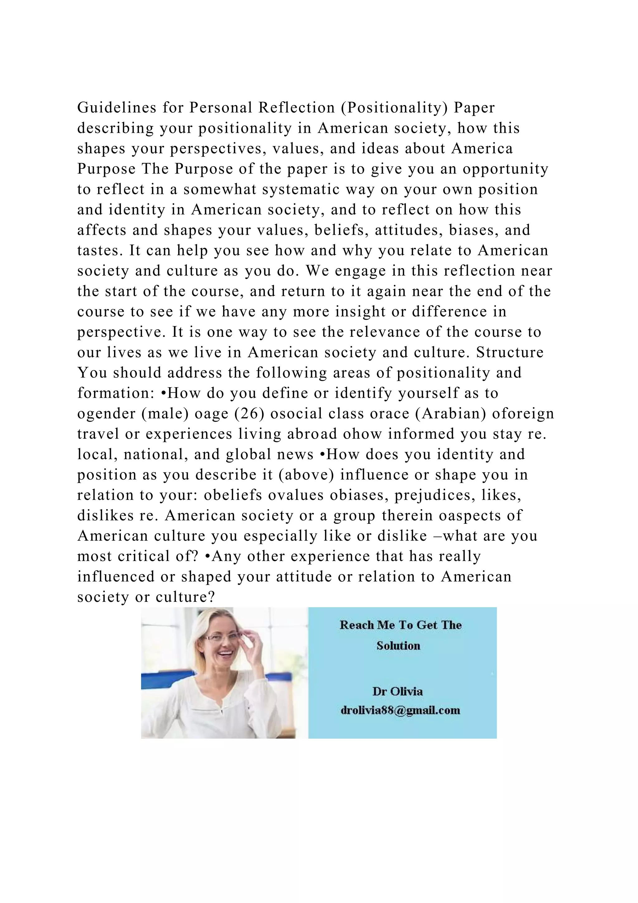 Guidelines for Personal Reflection (Positionality) Paper describing .docx