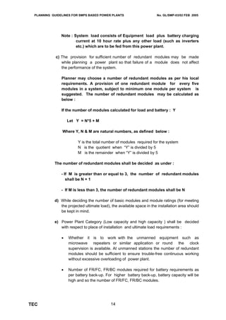 Guidelines for power plants (smps) | PDF
