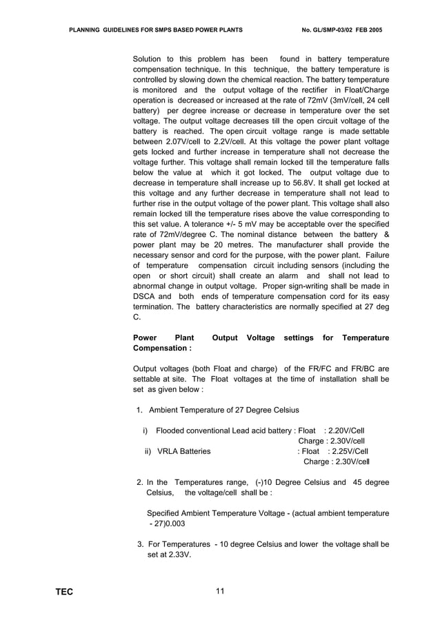 Guidelines for power plants (smps) | PDF