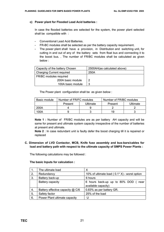 Guidelines for power plants (smps) | PDF