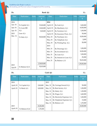 Guidelines for practical & project work in accounting | PDF