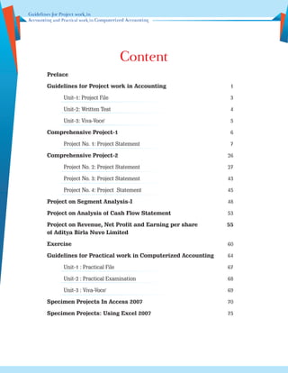 Guidelines for practical & project work in accounting | PDF