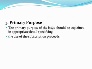 Guidelines for Preparation of Prospectus | PPTX