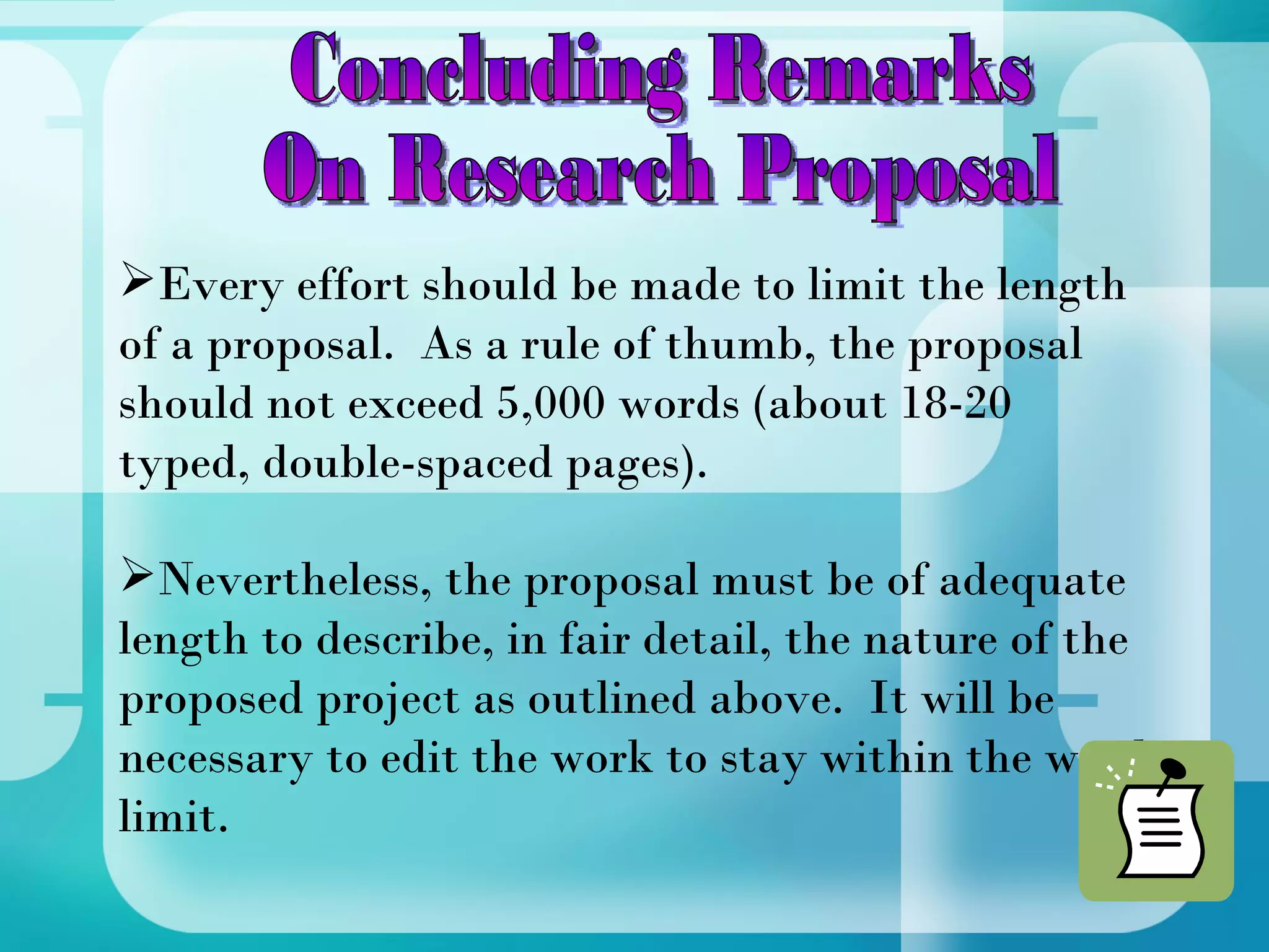 Guidelines for preparing a research proposal | PPT