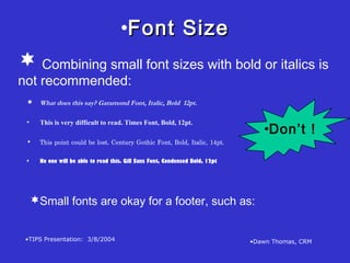 Guidelines for preparing powerpoint presentations | PPT