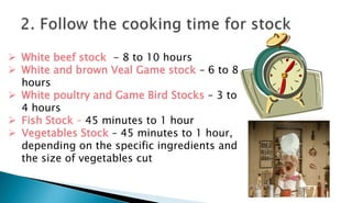 Guidelines for Preparing Stock.pptx | Cooking | Food & Drink