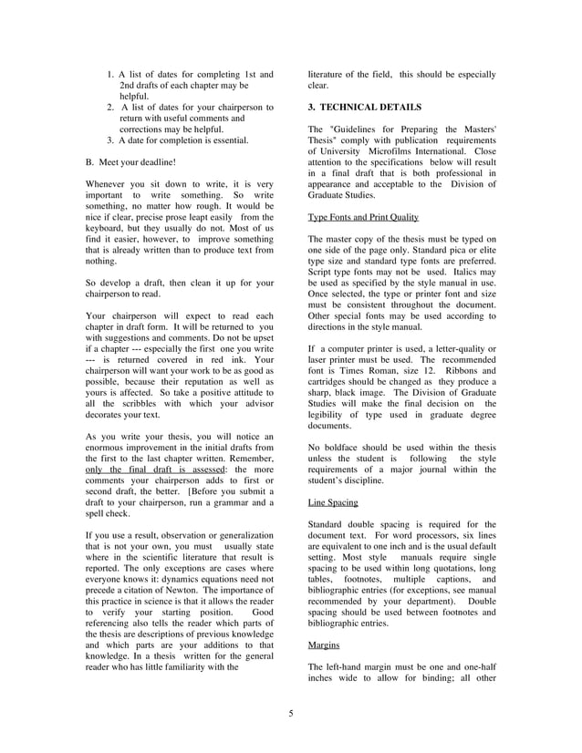 Guidelines for preparing the master´s thesis | PDF | Postgraduate ...