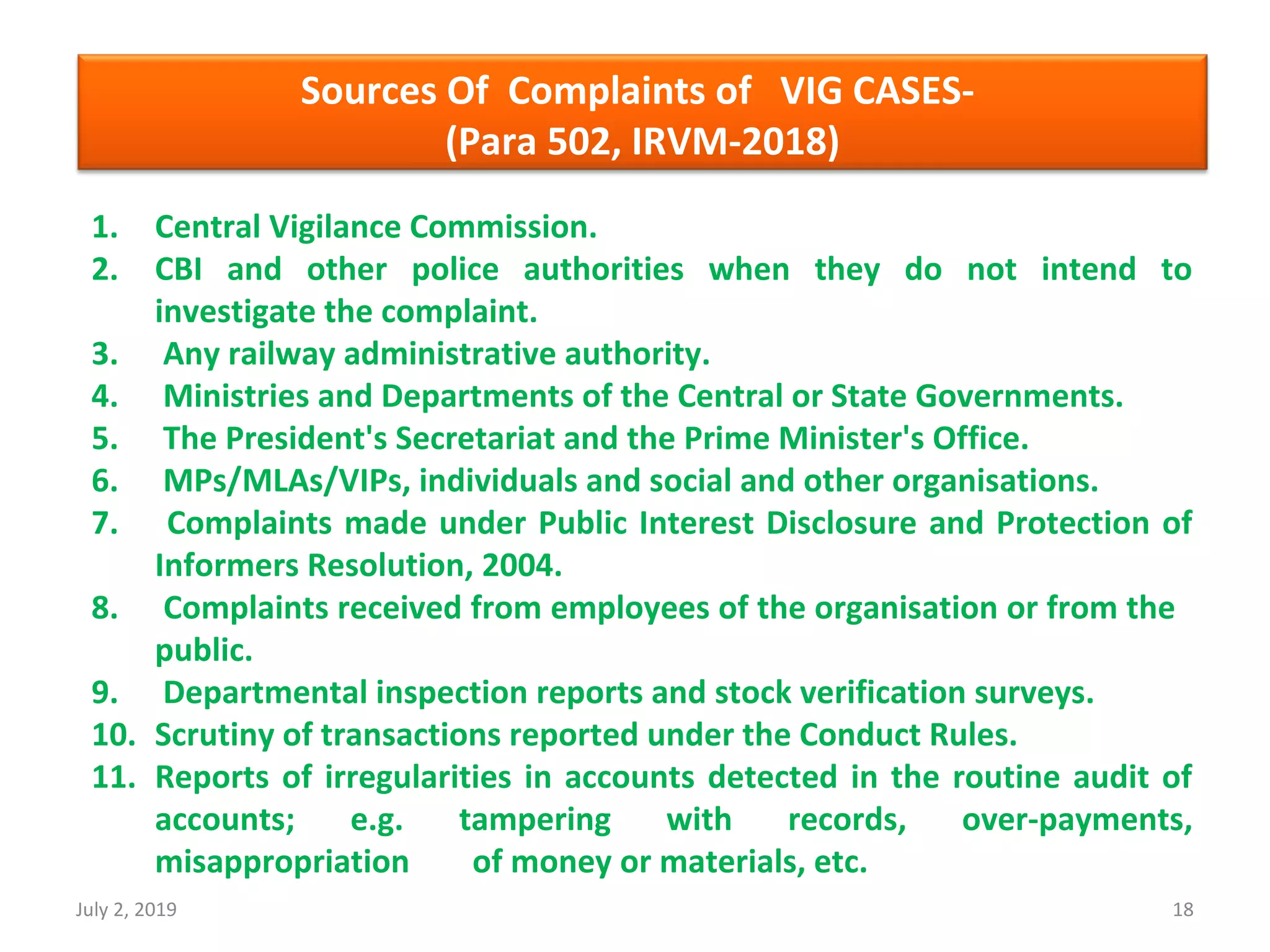 Guide lines for Presenting Officers of Departmental Inquiry in Railways ...