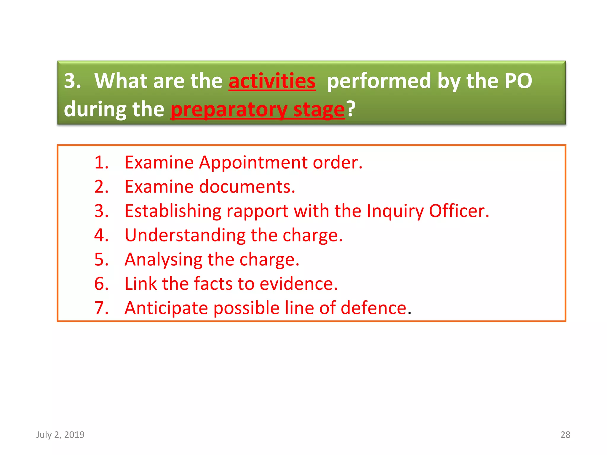 Guide lines for Presenting Officers of Departmental Inquiry in Railways ...