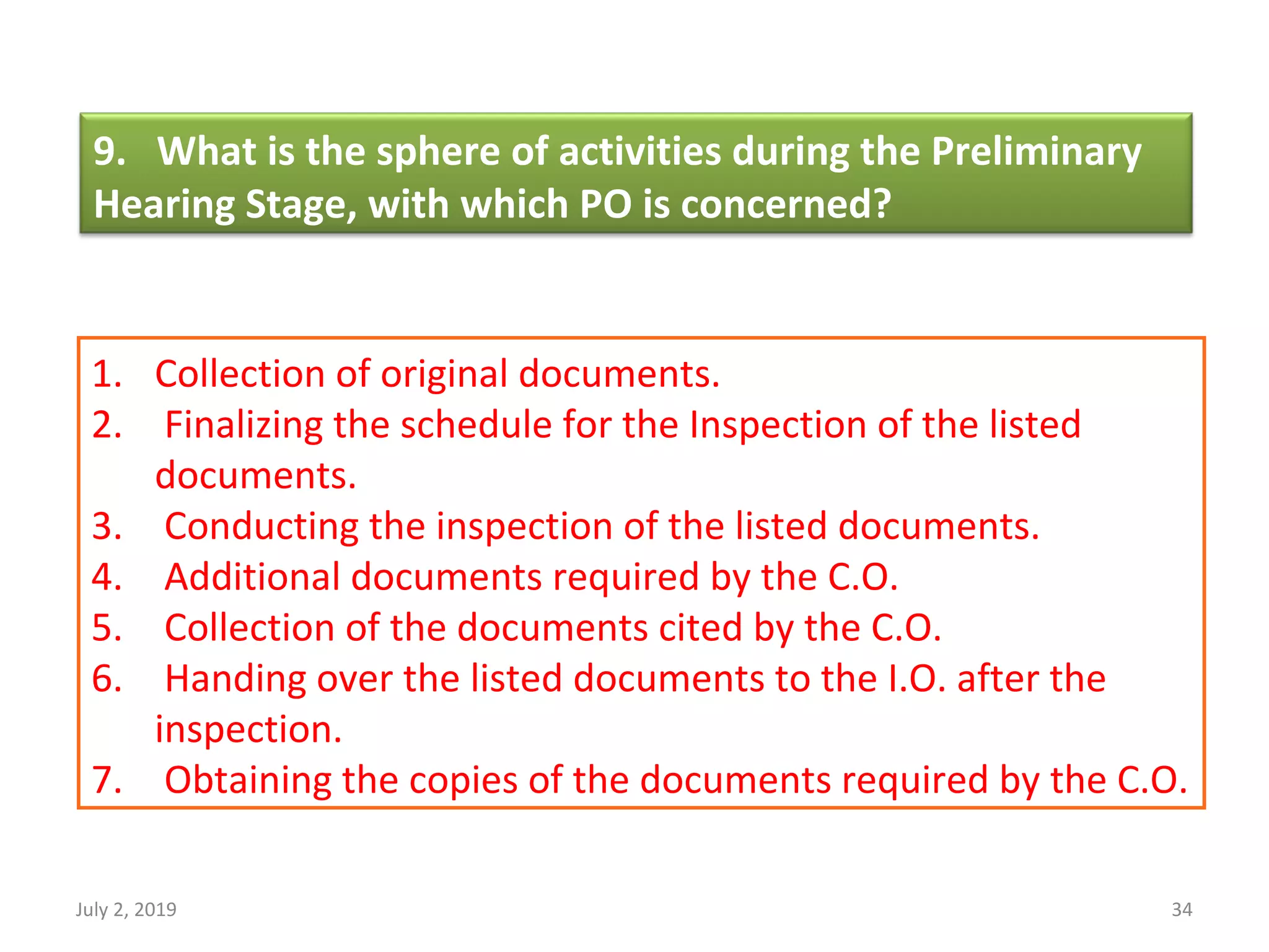 Guide lines for Presenting Officers of Departmental Inquiry in Railways ...