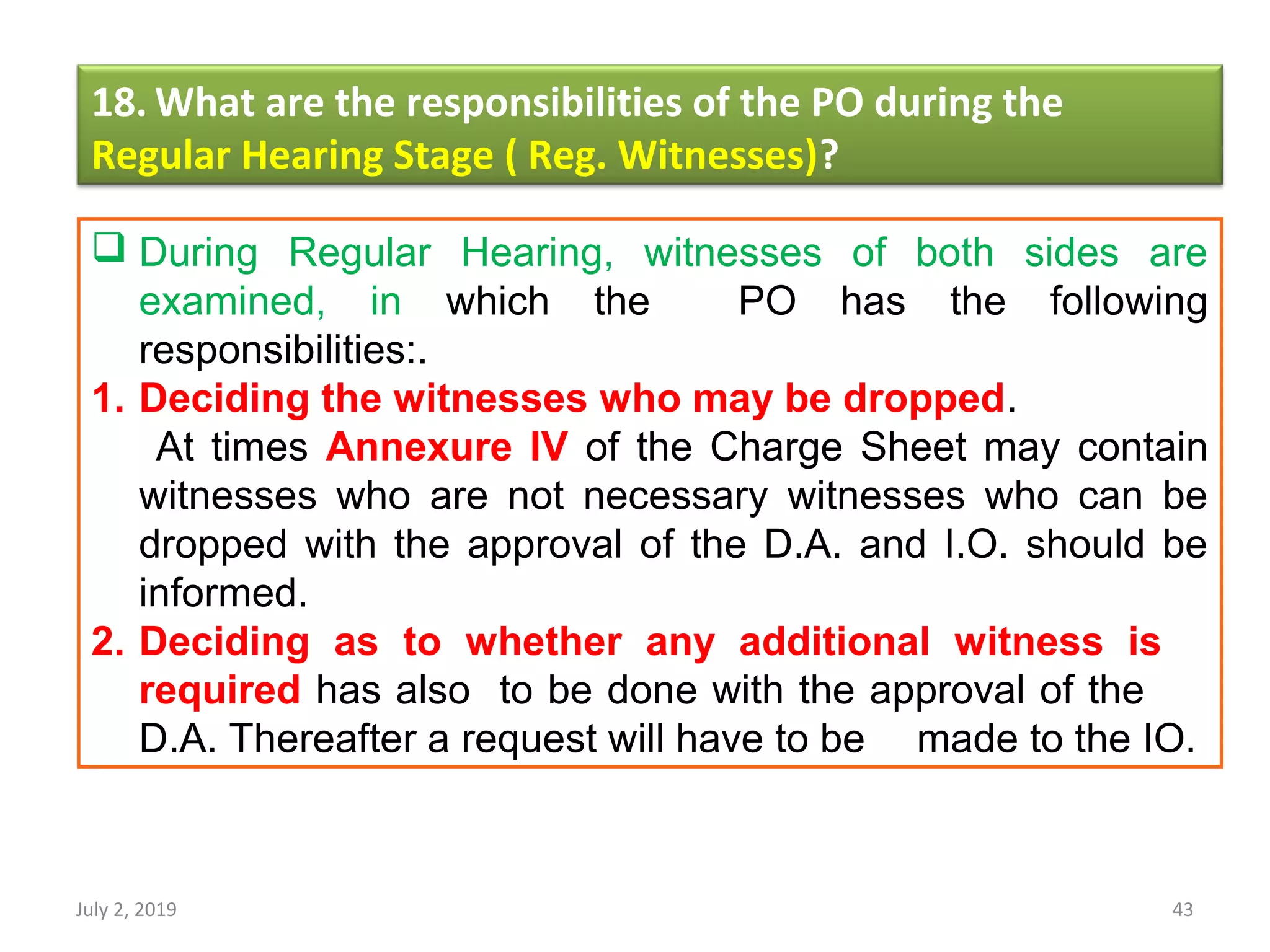 Guide lines for Presenting Officers of Departmental Inquiry in Railways ...