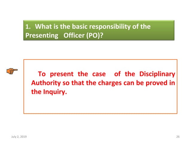 Guide lines for Presenting Officers of Departmental Inquiry in Railways ...