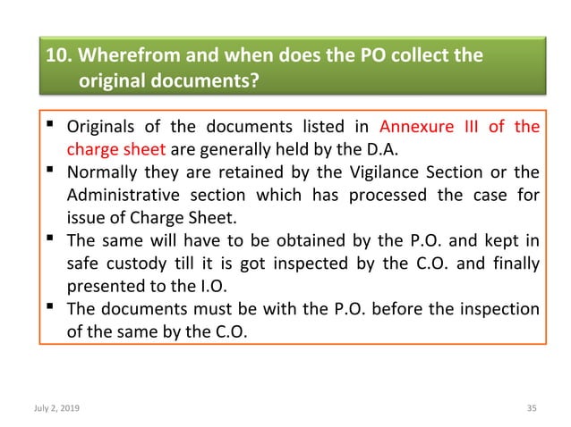 Guide lines for Presenting Officers of Departmental Inquiry in Railways ...