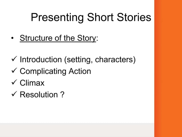 Guidelines for presenting short stories | PPT