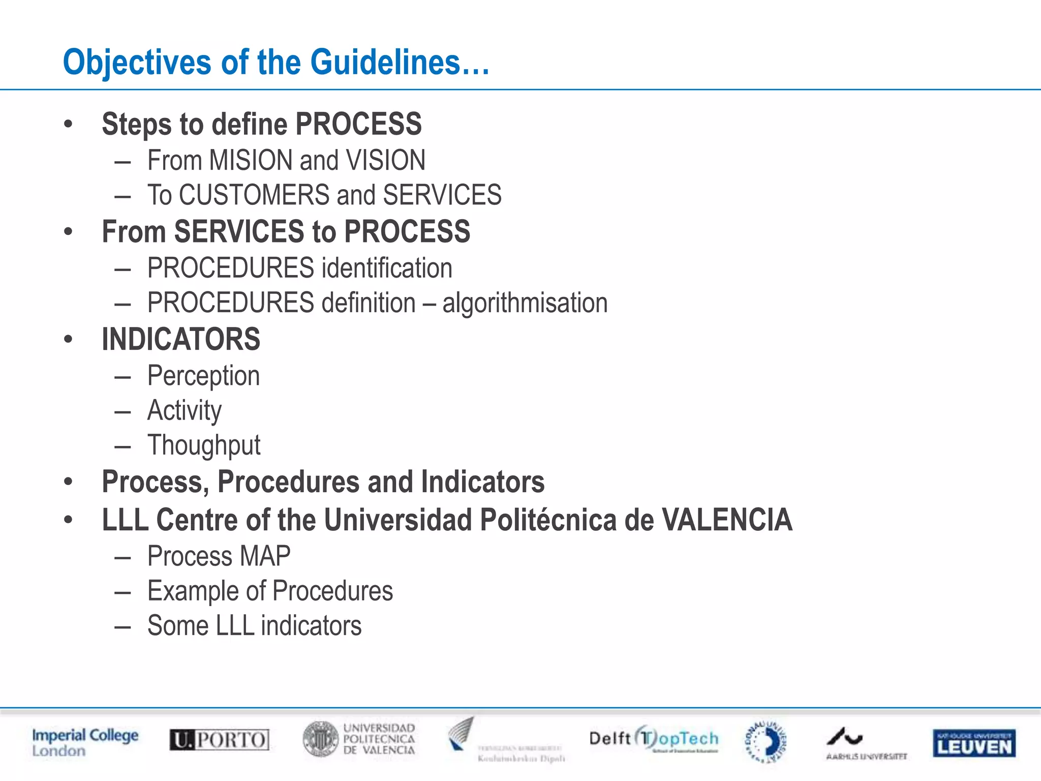 Guidelines for processes_and_indicators | PPTX