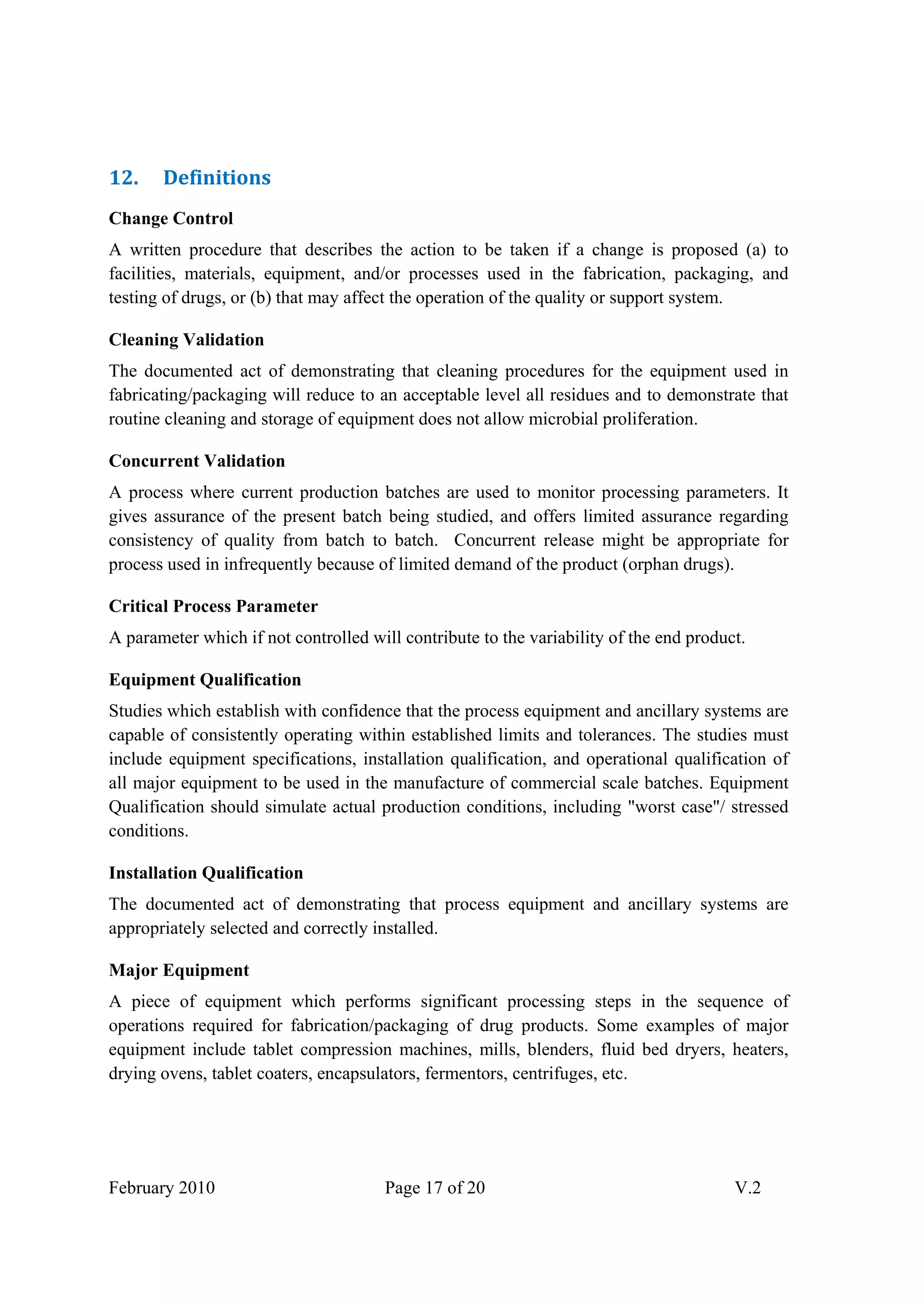 Guidelinesfor processvalidationofpharmaceuticaldosageforms | PDF