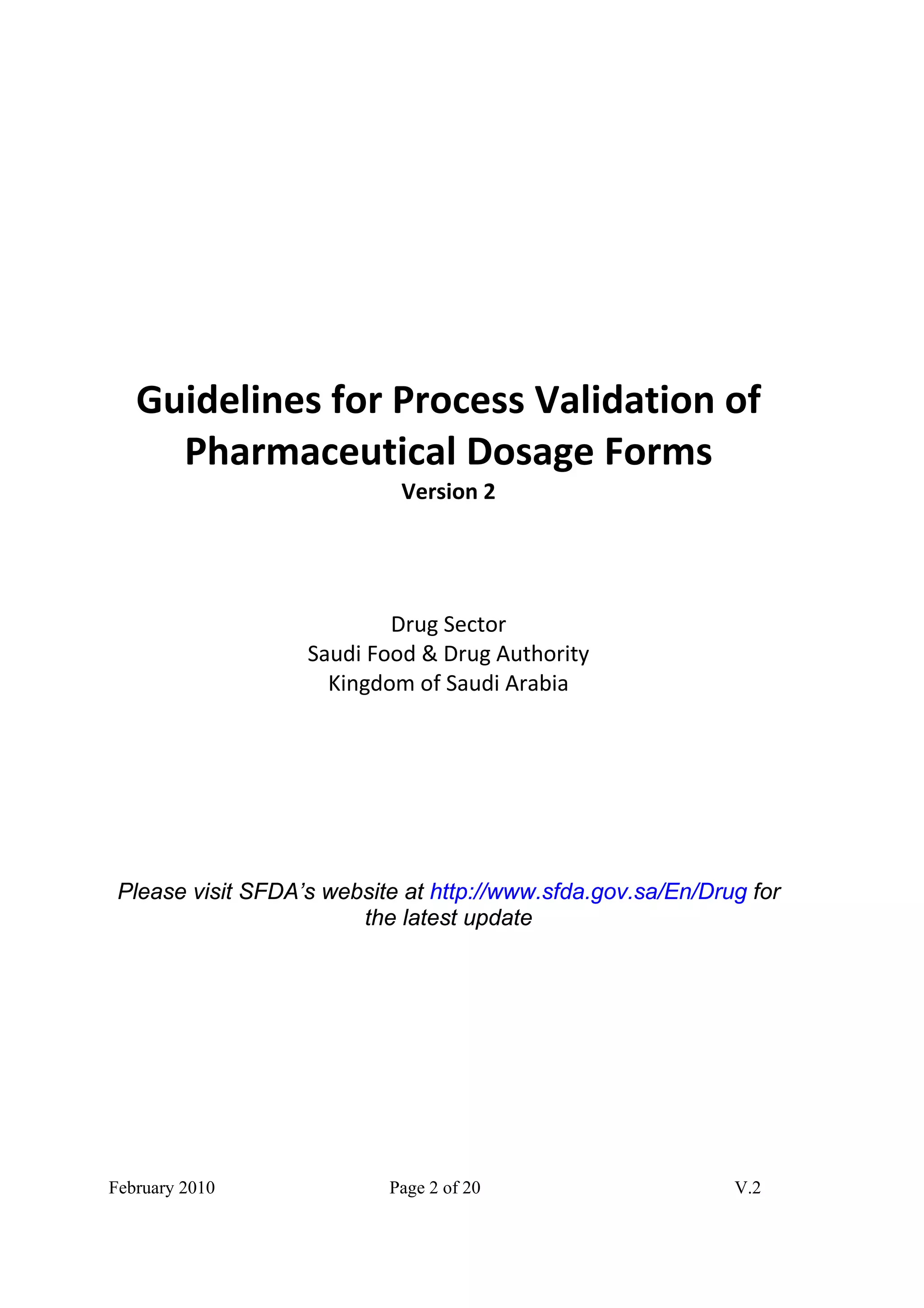 Guidelinesfor processvalidationofpharmaceuticaldosageforms | PDF