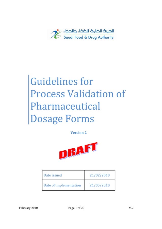 Guidelinesfor processvalidationofpharmaceuticaldosageforms | PDF