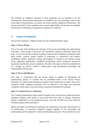 Guidelinesfor processvalidationofpharmaceuticaldosageforms | PDF
