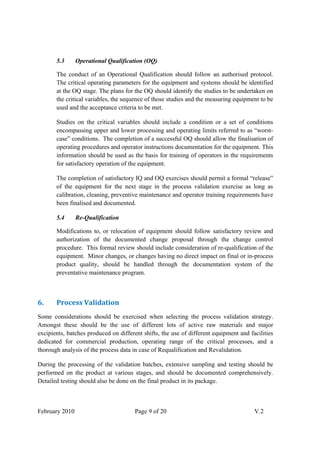 Guidelinesfor processvalidationofpharmaceuticaldosageforms | PDF