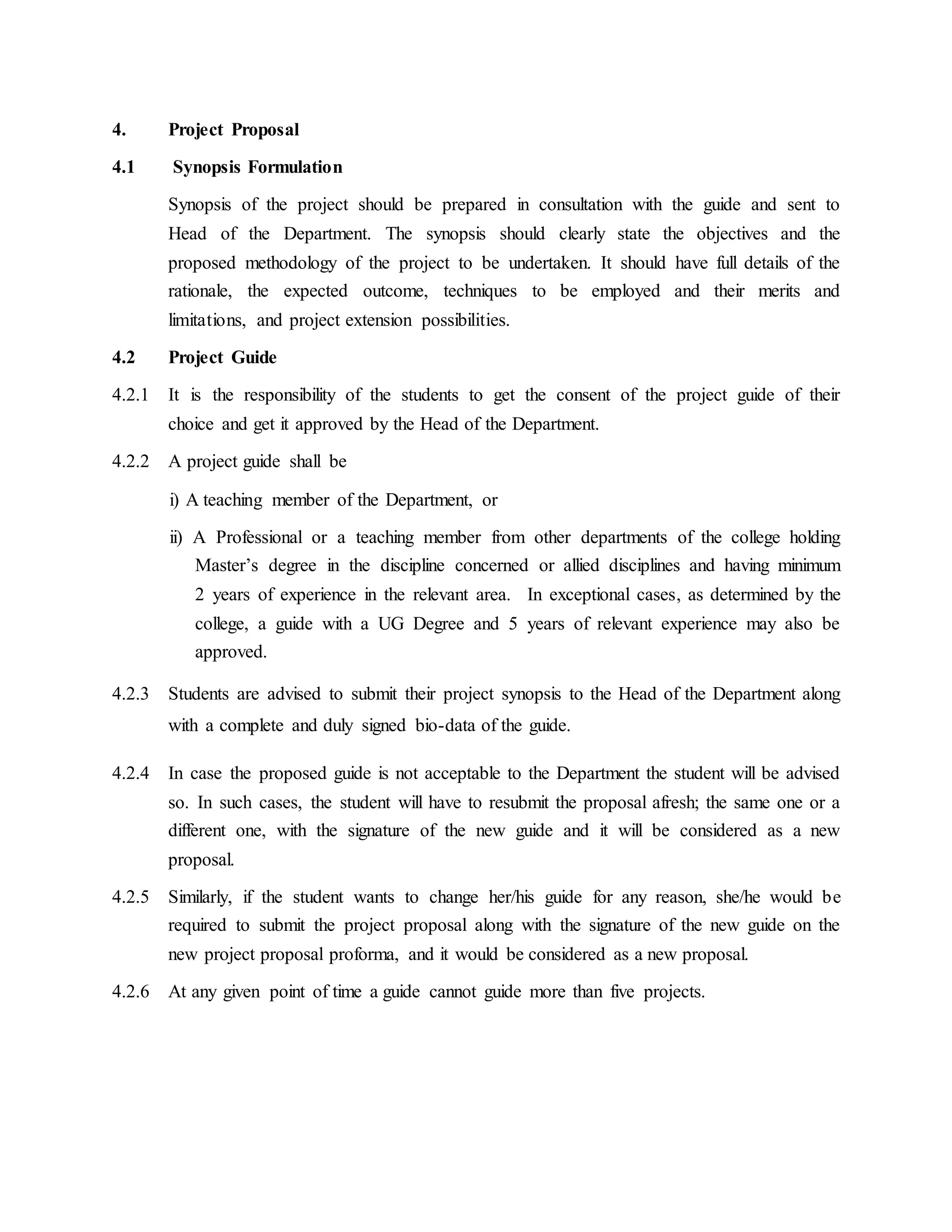 Guidelines for project | DOCX