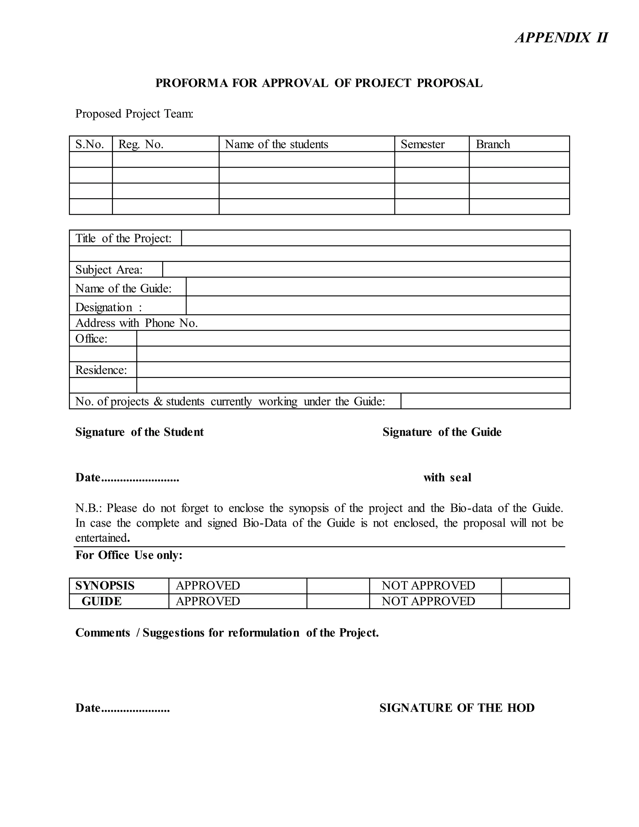 Guidelines for project | DOCX