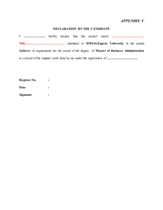 Guidelines for project | DOCX