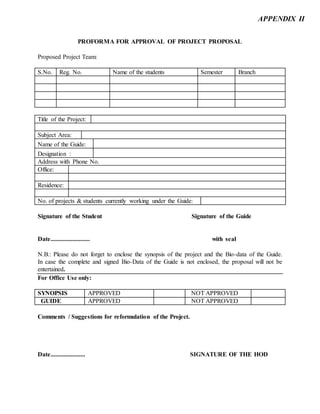 Guidelines for project | DOCX