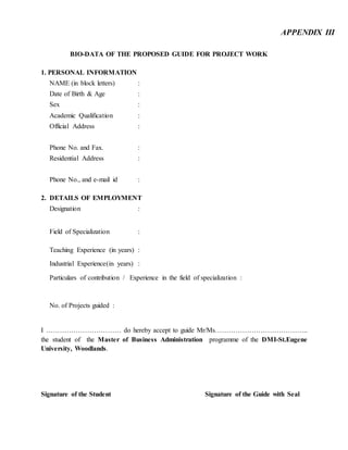 Guidelines for project | DOCX