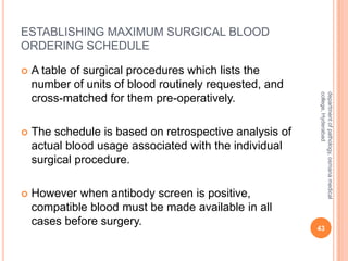 Guidelines for rational use of blood | PPTX