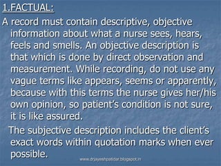 Guidelines for recording and reporting | PPSX