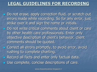 Guidelines for recording and reporting | PPSX
