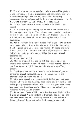 Guidelines for Recording SpeechesUse the list below as a chec.docx