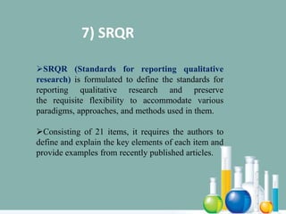 Scientific Studies Reporting Guidelines | PPTX