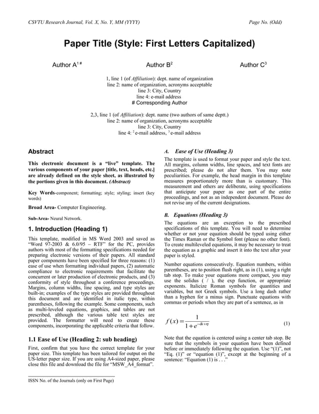 Guidelines for research journal authors 16032015 | PDF