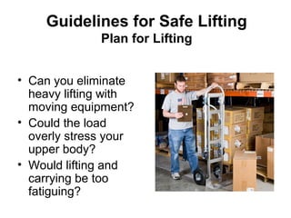 Guidelines for safer lifting | PPT