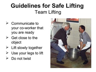 Guidelines for safer lifting | PPT