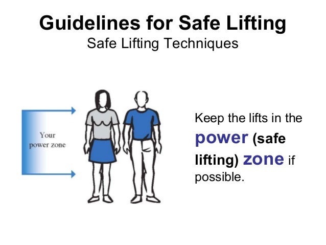 Guidelines for safer lifting